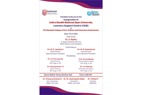 Discover your potential at MS Ramaiah College.World-class facilities ...